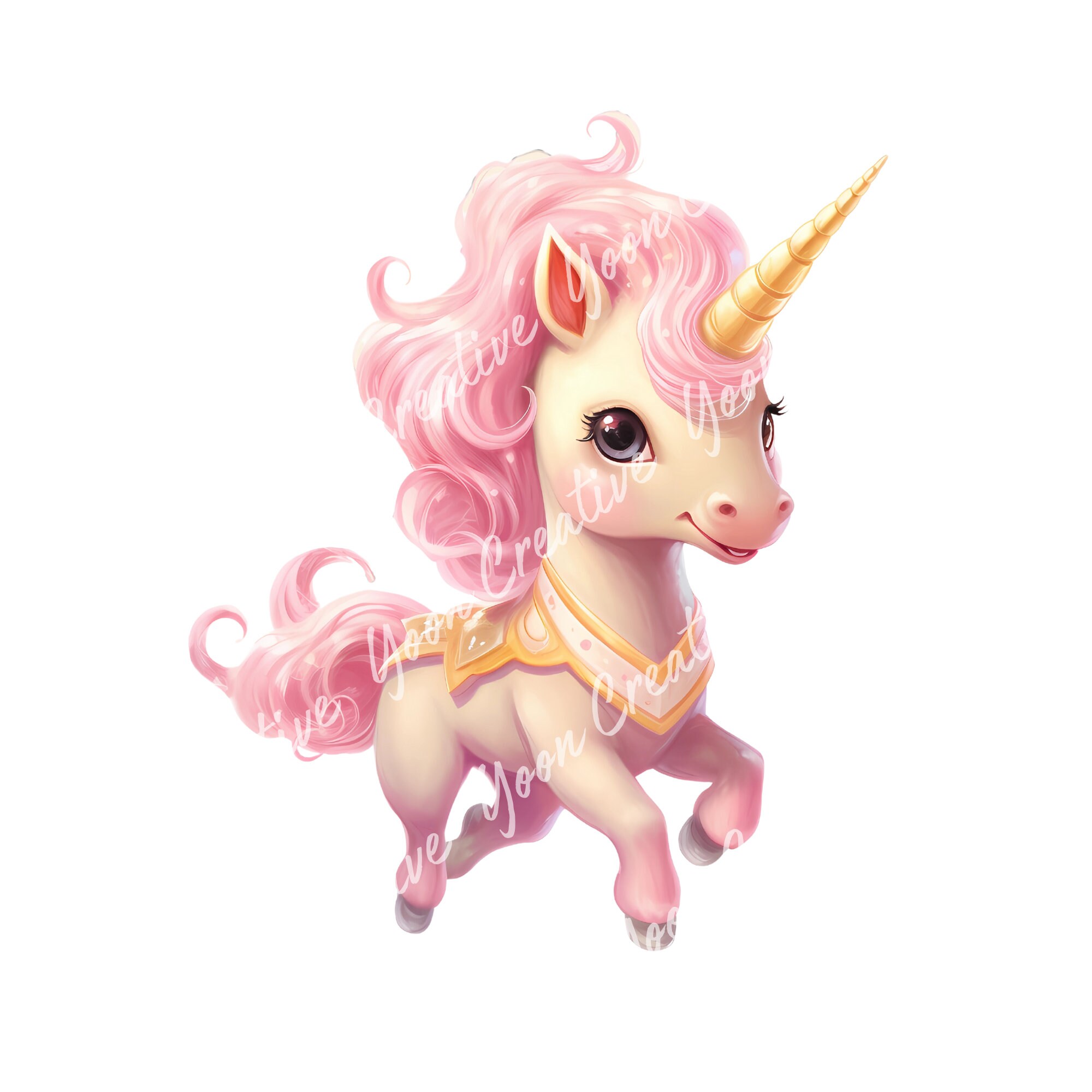 Rainbow Unicorn Clipart Set for Creative Projects Pastel - Etsy