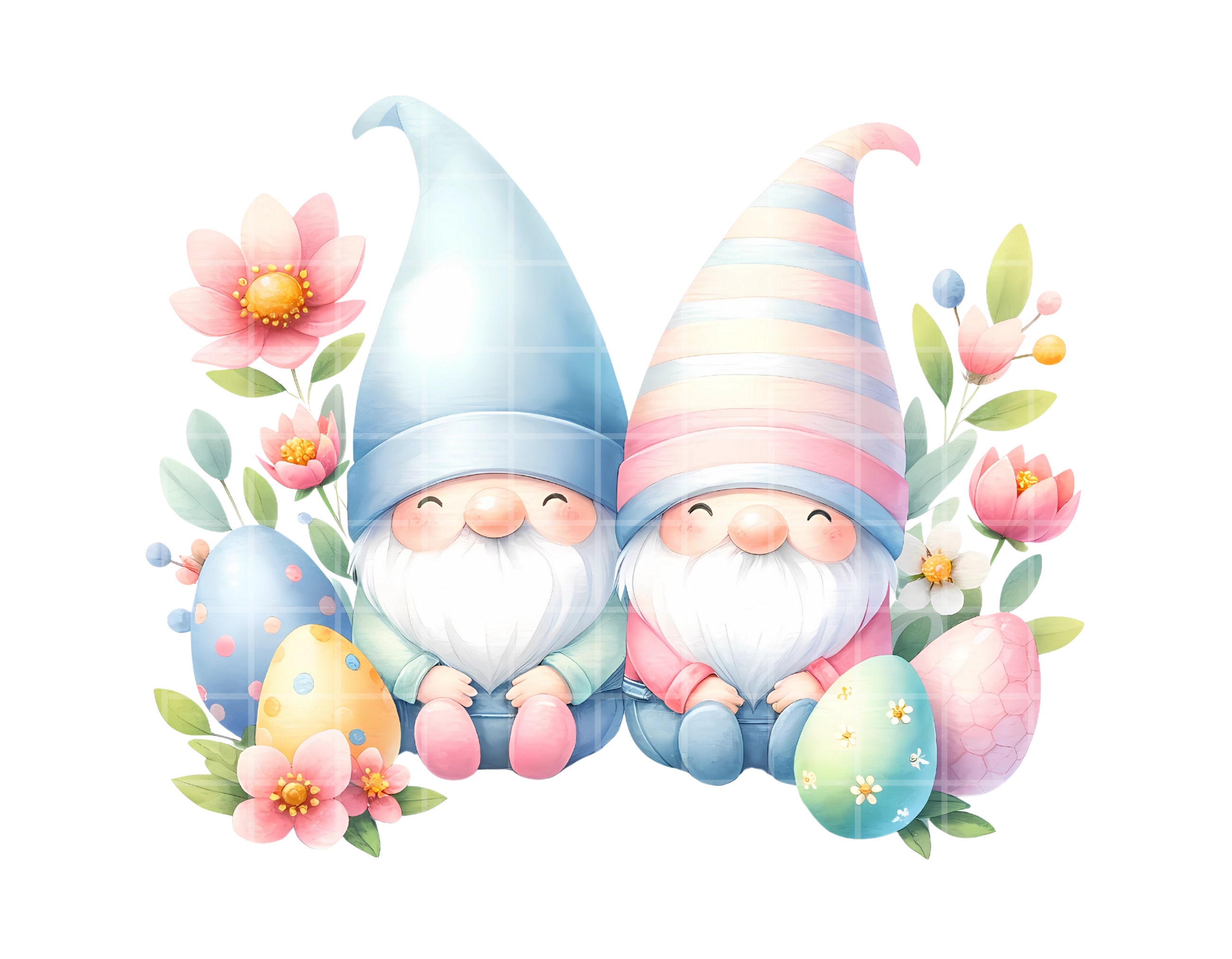 Easter Gnomes Clipart Set for Creative Project, Cute Easter Graphics ...