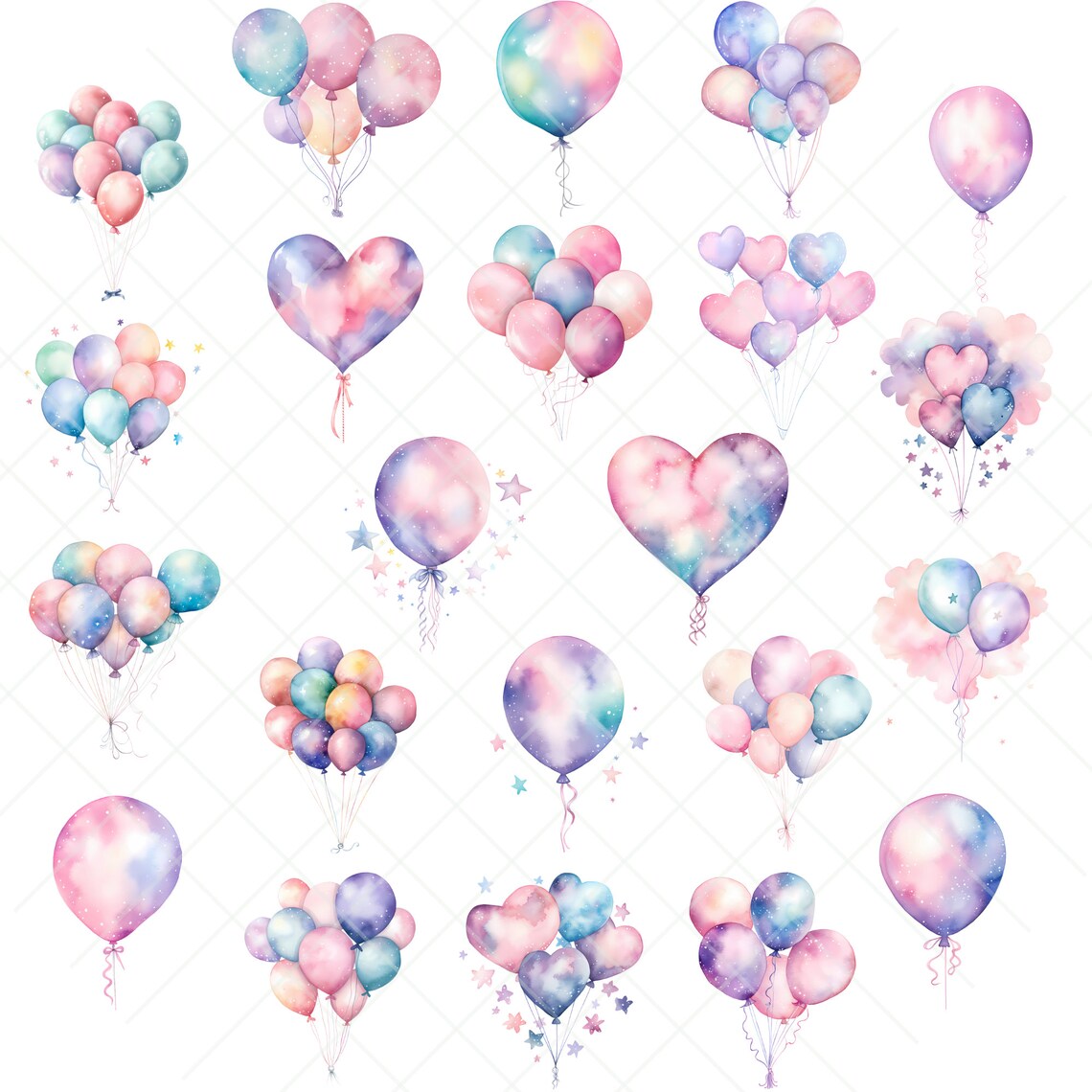 Whimsical Dreamscape Clipart Set for Creative Project, Fantasy Nursery ...