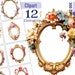 Baroque Oval Frame Clipart Set for Creative Projects, Rococo Style ...