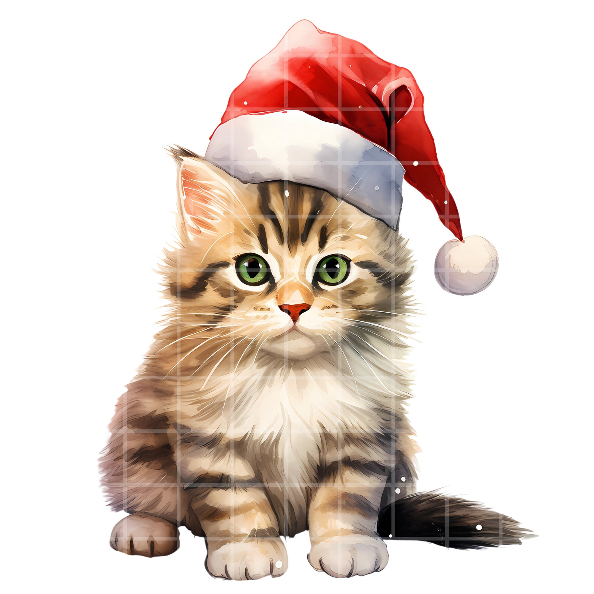 Christmas Cats Clipart Set for Creative Projects Xmas Gift - Etsy