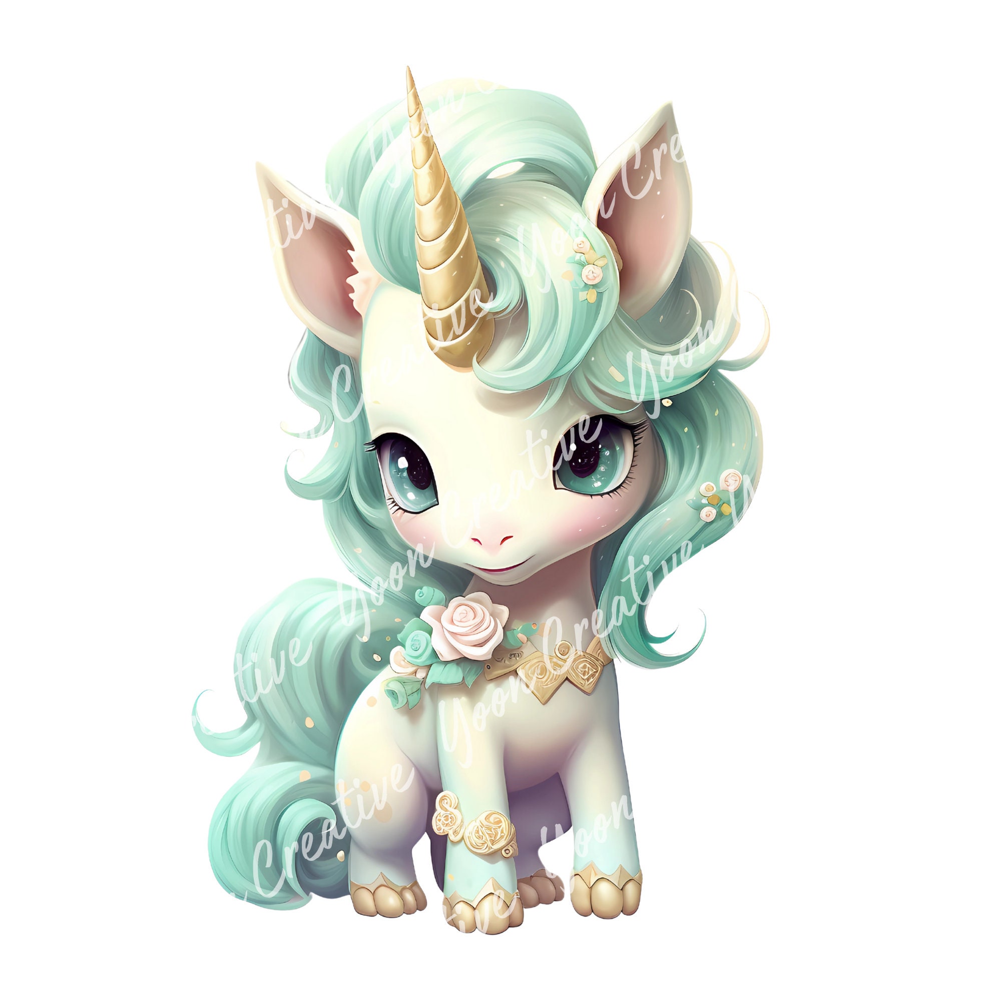 Rainbow Unicorn Clipart Set for Creative Projects Pastel - Etsy