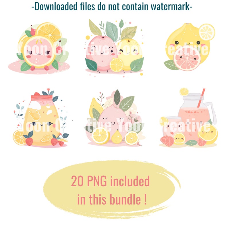 Cute Pink Lemonade Clipart 20 PNG Transparent Background Invitations ...