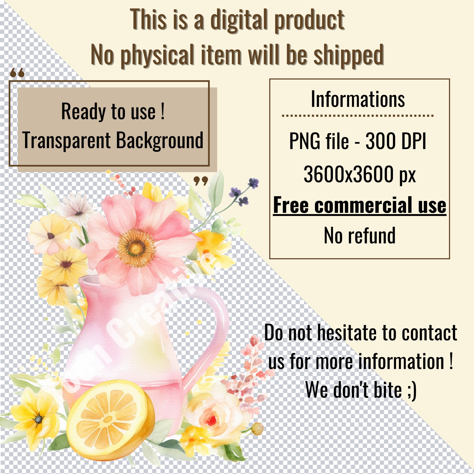 Pink Lemonade Party Clipart Bundle Watercolor 15 PNG Transparent ...