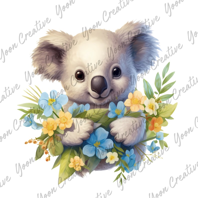 Koala Adventures Watercolor Clipart Set for Creatives - Etsy