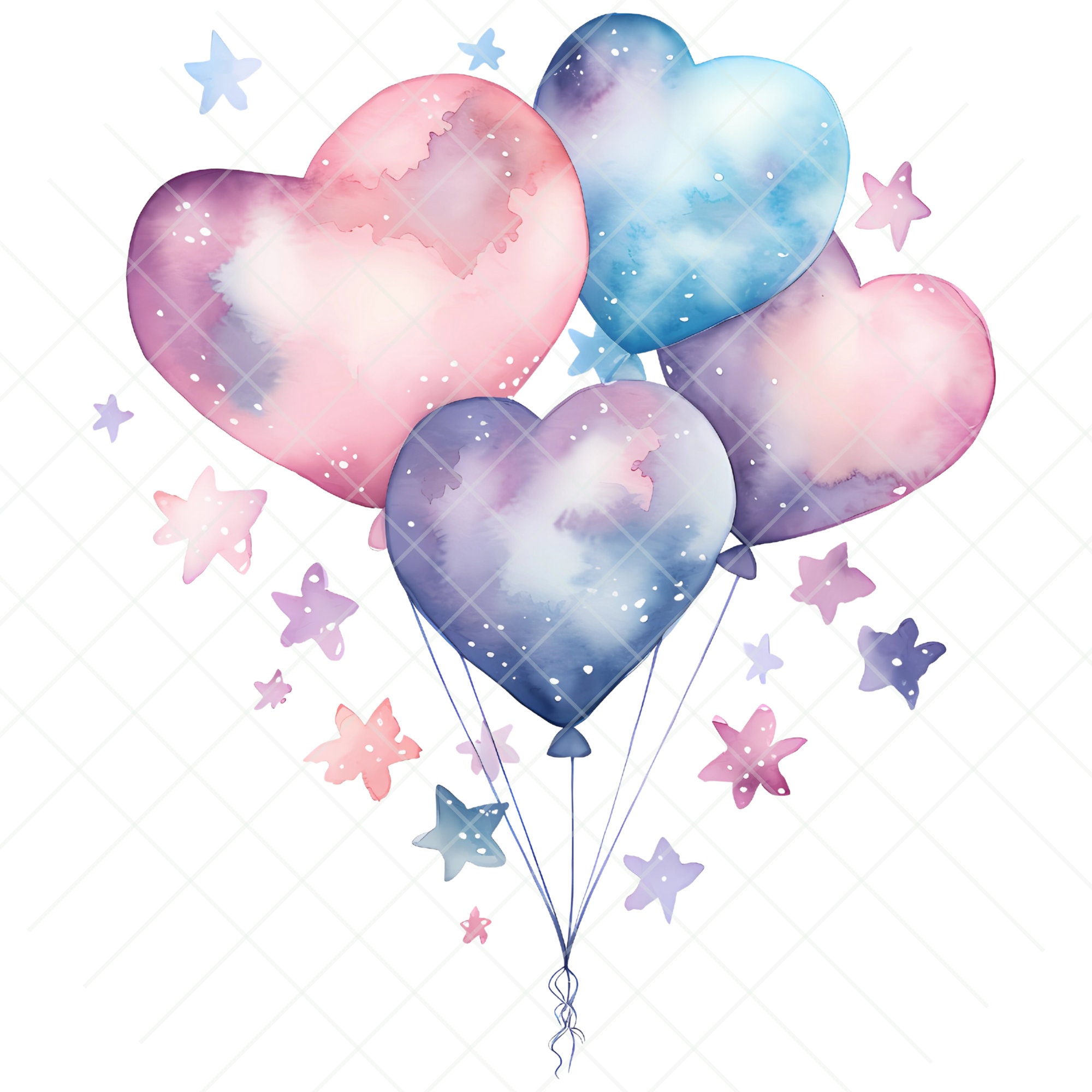Pastel Balloon Party Clipart Set for Creative Project - Etsy