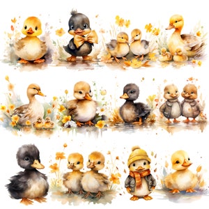 Cute Little Ducks for Creative Projects, Animal Printable, Nursery Art ...