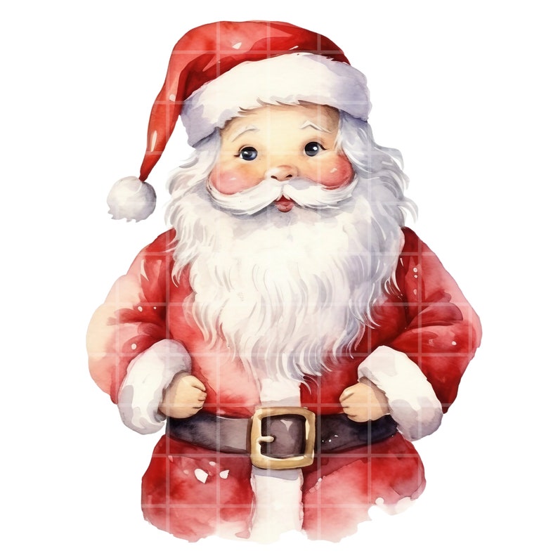Cute Santa Claus Clipart Set for Creative Projects, Xmas Gift Winter ...