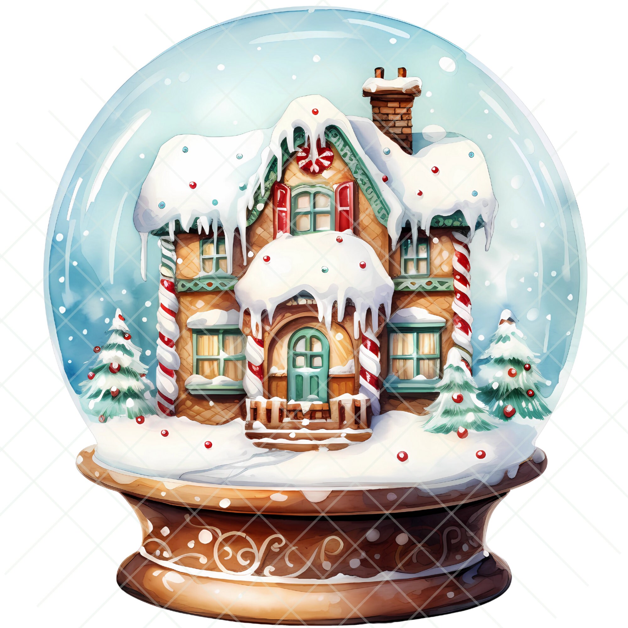 Christmas Snow Globe Clipart Set for Creative Project - Etsy