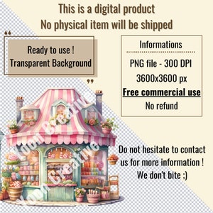 Whimsical Candy Shop Clipart Set for Creative Projects, Vintage ...