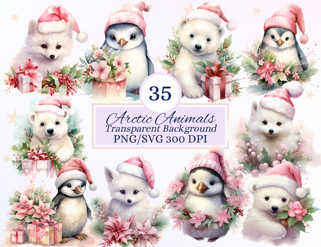 Arctic Animals for Creative Projects, Christmas Inspired Animal ...