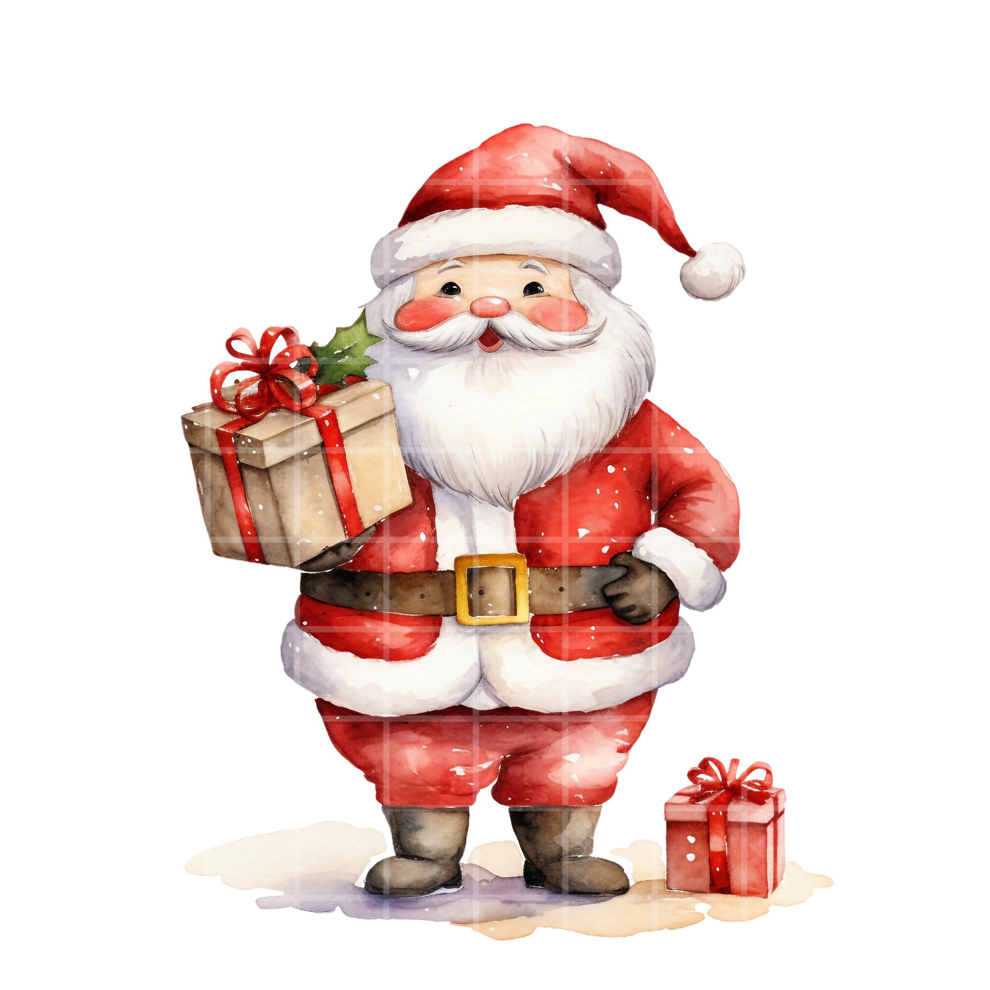 Cute Santa Claus Clipart Set for Creative Projects, Xmas Gift Winter ...