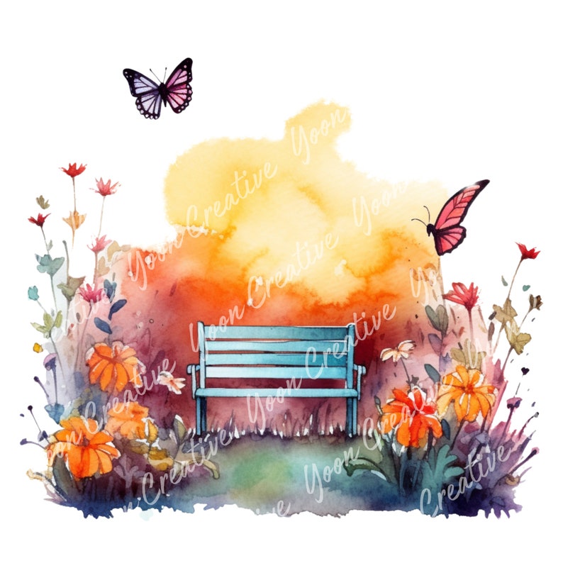 Summer Benches Clipart Bundle for Creative Projects 15 PNG - Etsy