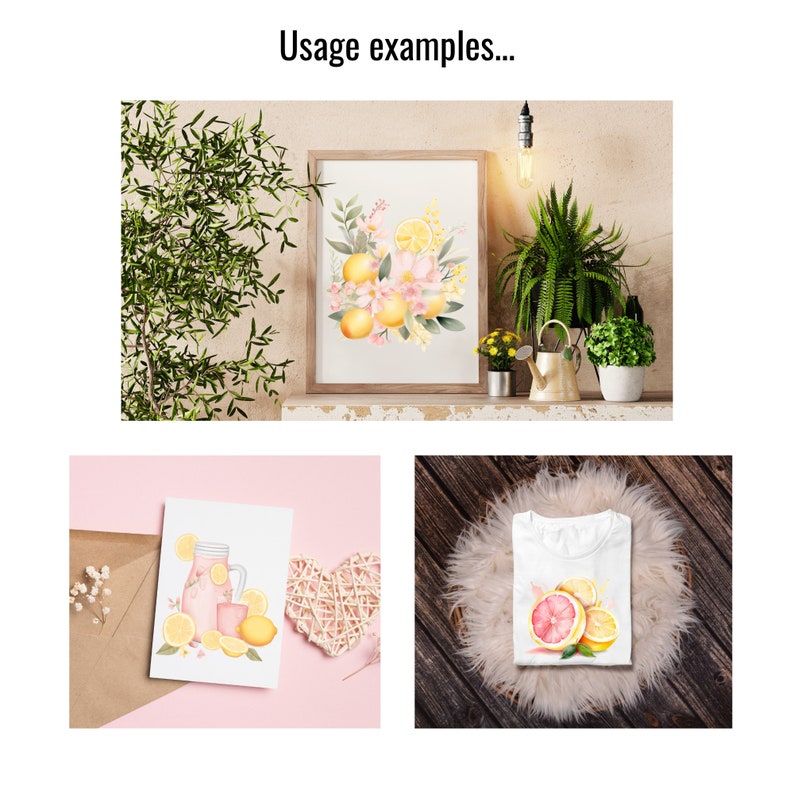 Pink Lemonade Party Clipart Bundle Watercolor 15 PNG - Etsy