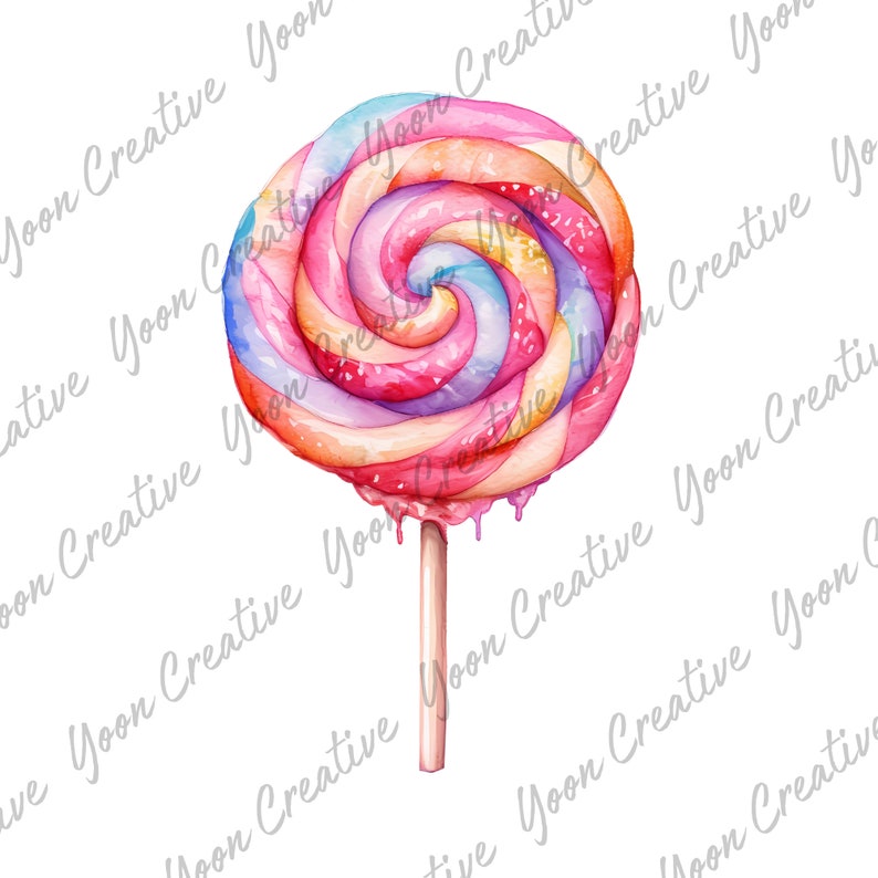 Sweet Lollipop Clipart Set for Creative Projects, Colorful Lolli ...