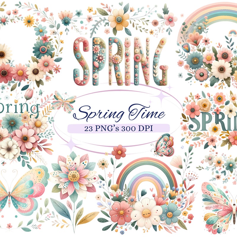 Spring Graphics - Etsy