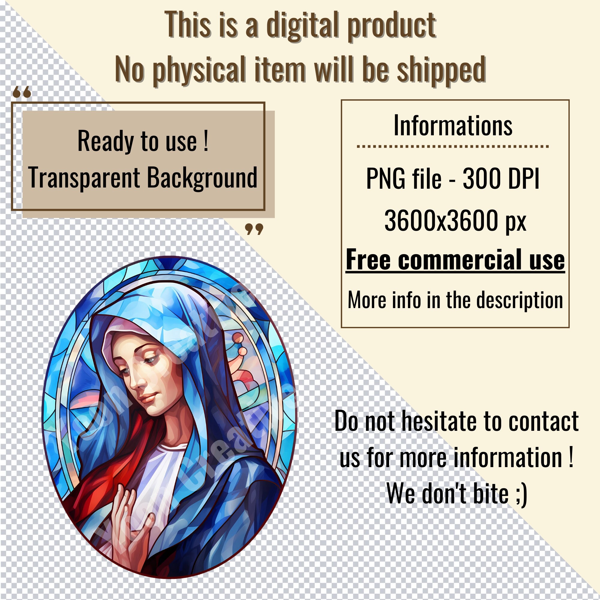 Stained Glass Nativity Clipart Set for Creative Projects, Xmas Winter ...