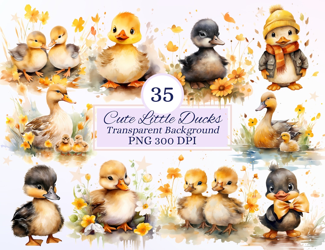 Cute Little Ducks for Creative Projects, Animal Printable, Nursery Art ...