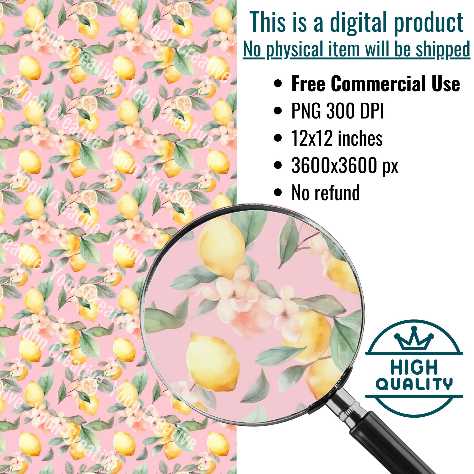 Pink Lemonade Party Digital Paper - Watercolor - 20 PNG - High Quality ...