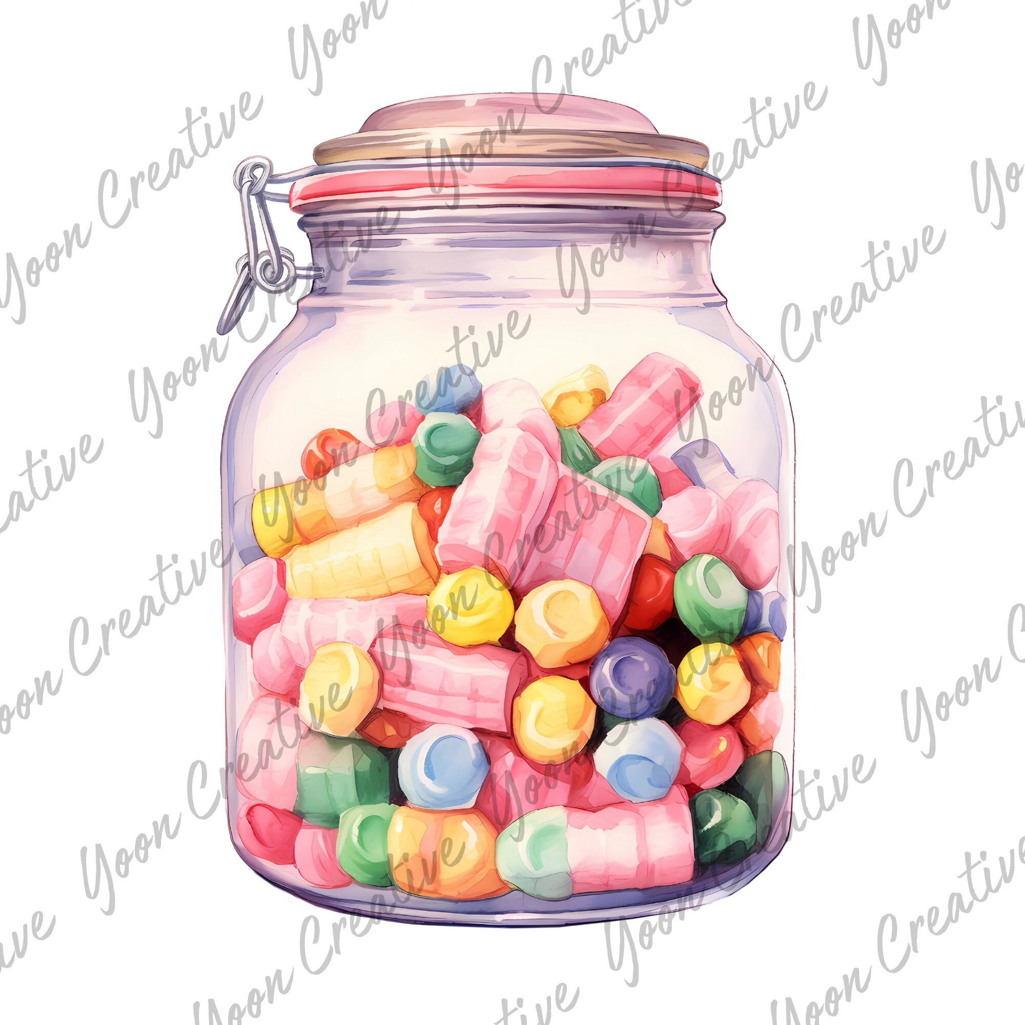 Colorful Candy Party Clipart Set for Creative Projects, Whimsical ...