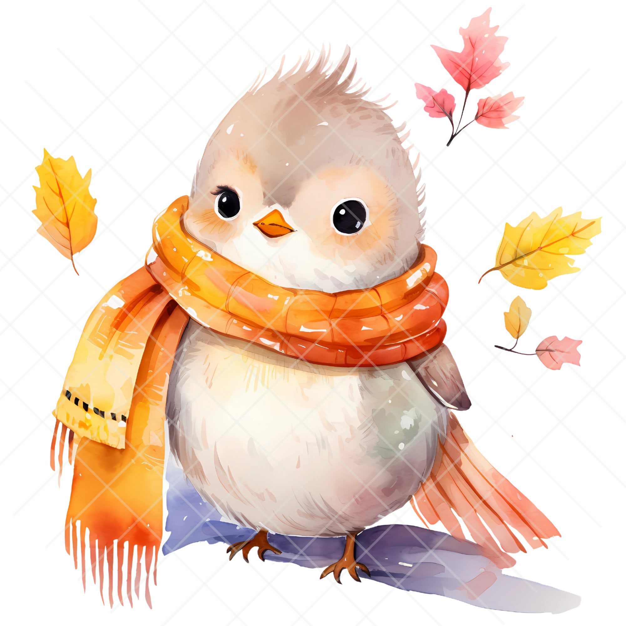 Autumn Birds for Creative Projects, Fall Cute Animal Printable Designs ...