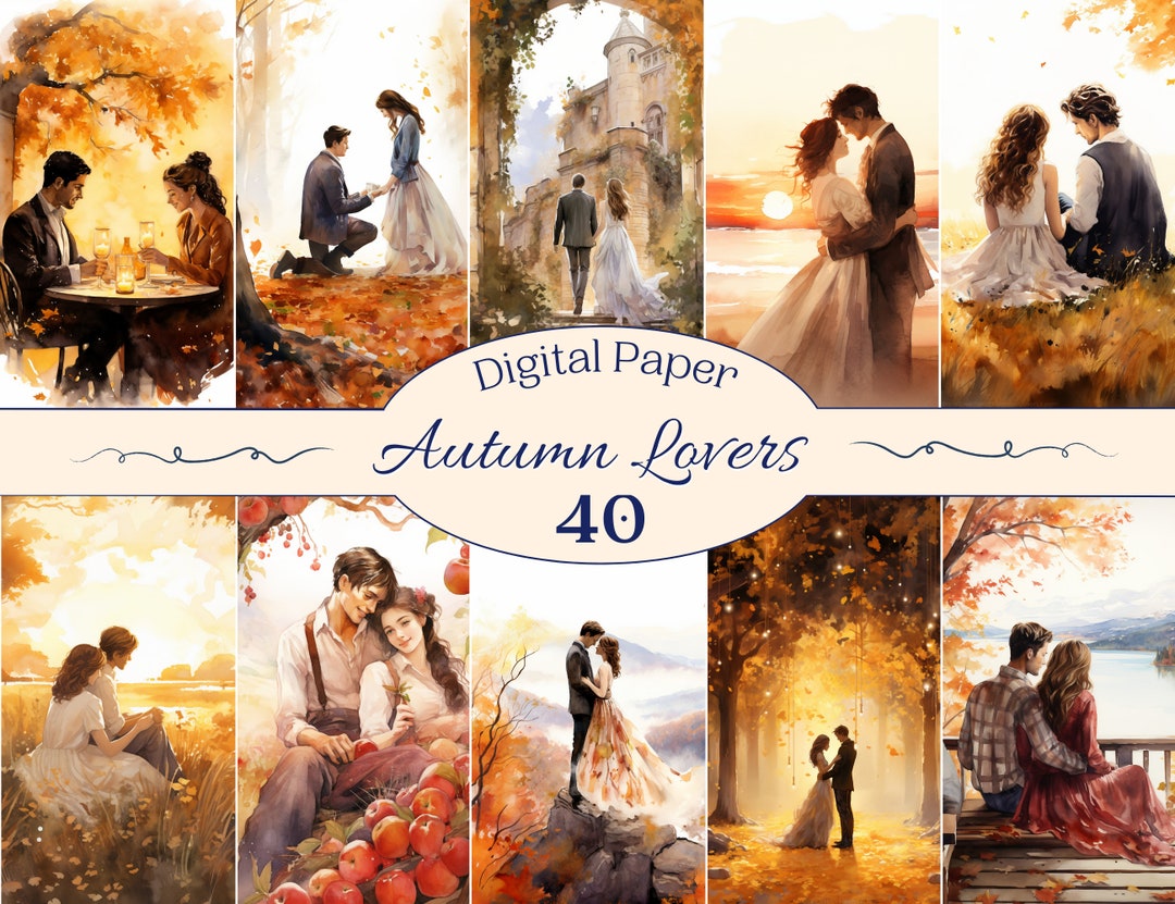 Autumn Lovers Digital Paper for Scrapbooking and Creative Projects ...