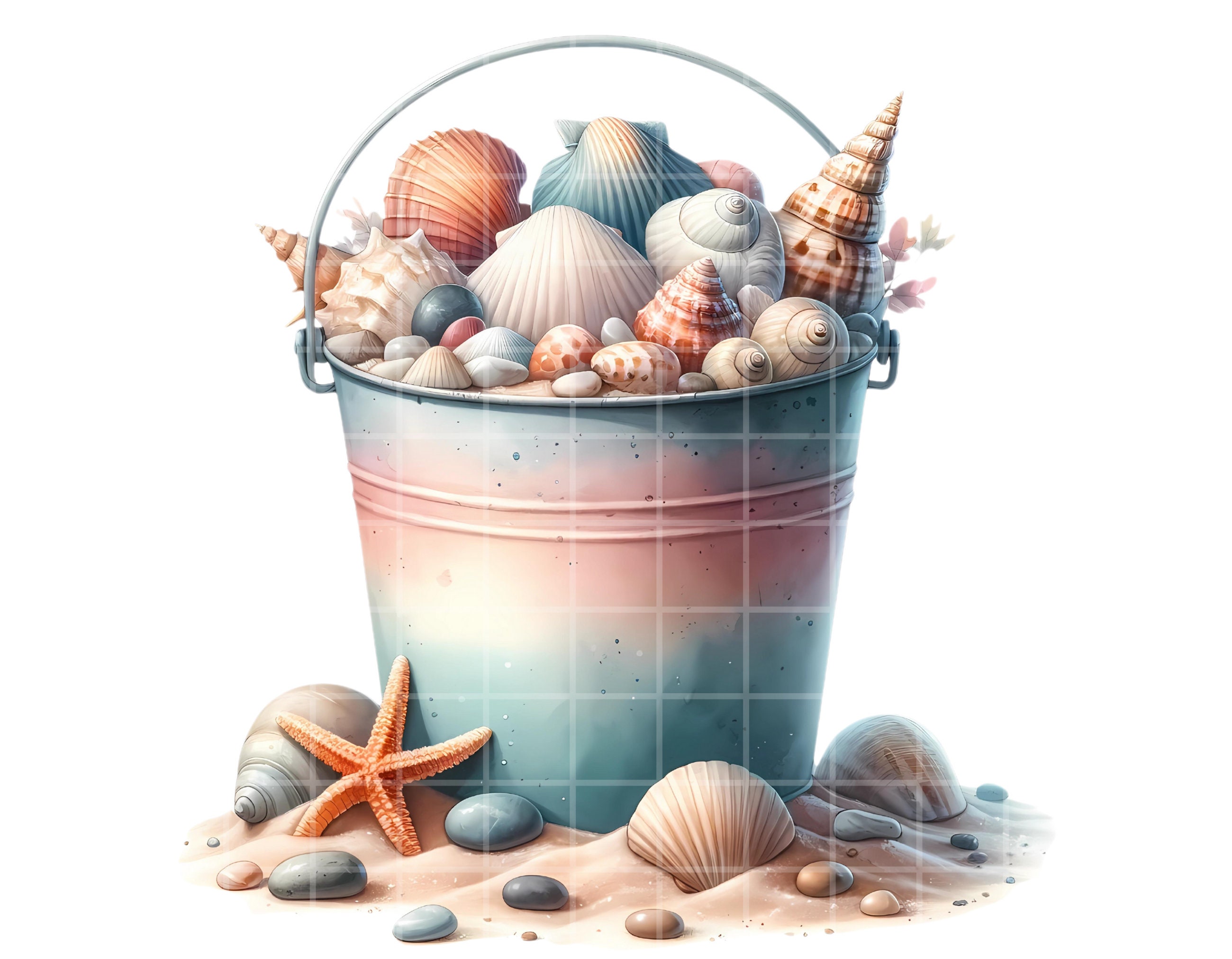 Beach Treasures Clipart Set for Creative Project, Summer Graphics ...