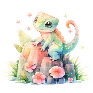 Cute Lizards Clipart Set for Creative Project, Animal Graphics, Nursery ...