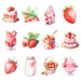 Strawberry Party Clipart Bundle for Creative Project, Fruit Graphics ...