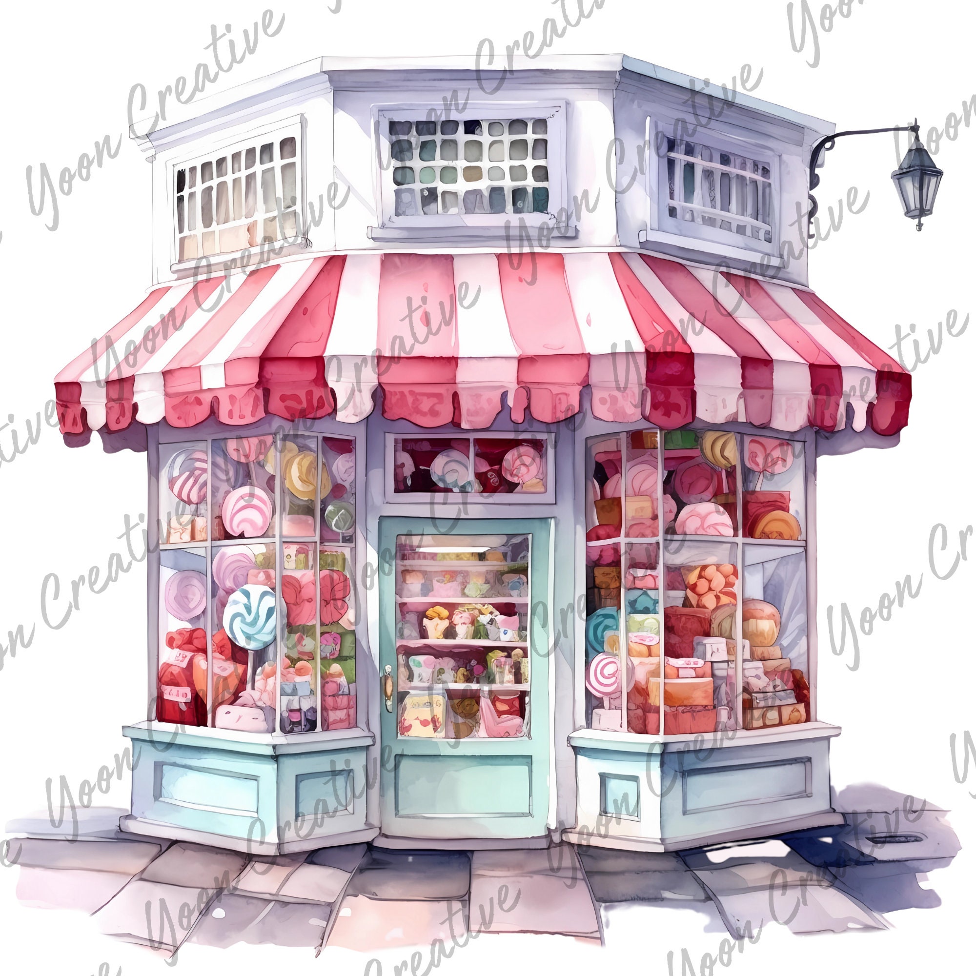 Whimsical Candy Shop Clipart Set for Creative Projects - Etsy