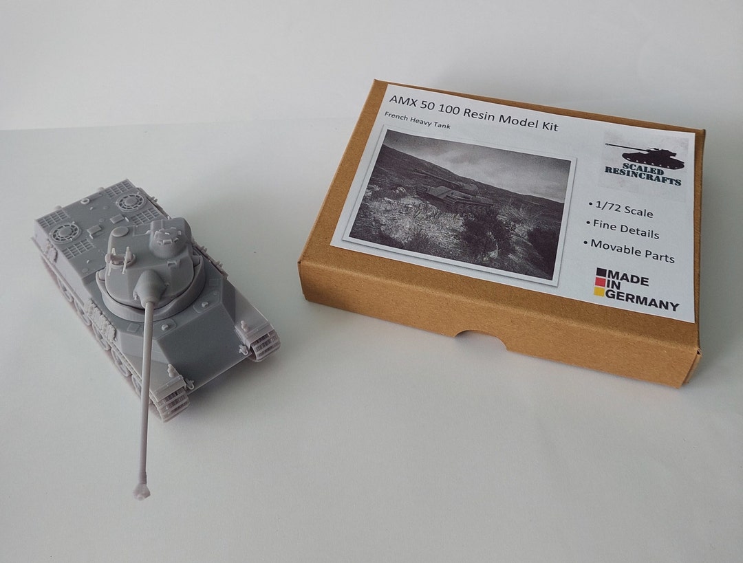 AMX 50 100 French Heavy Tank 1/72 Resin Model Kit - Etsy