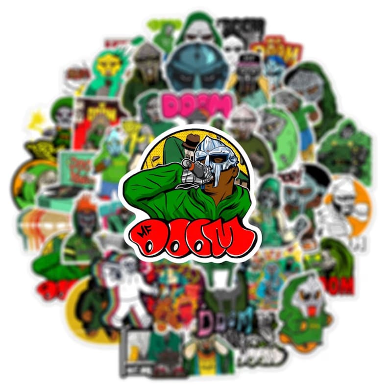200 Pc MF DOOM Rap Stickers - Rap Music DIY Stickers for Hydroflask ...
