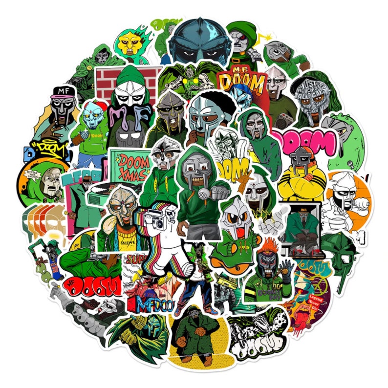 200 Pc MF DOOM Rap Stickers - Rap Music DIY Stickers for Hydroflask ...