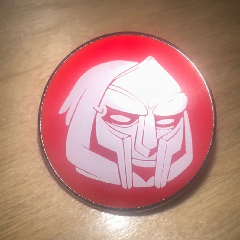 MF DOOM Red Face Mask Pin| Red DOOM Mask Pin | Hip-hop Doom Pin - Etsy