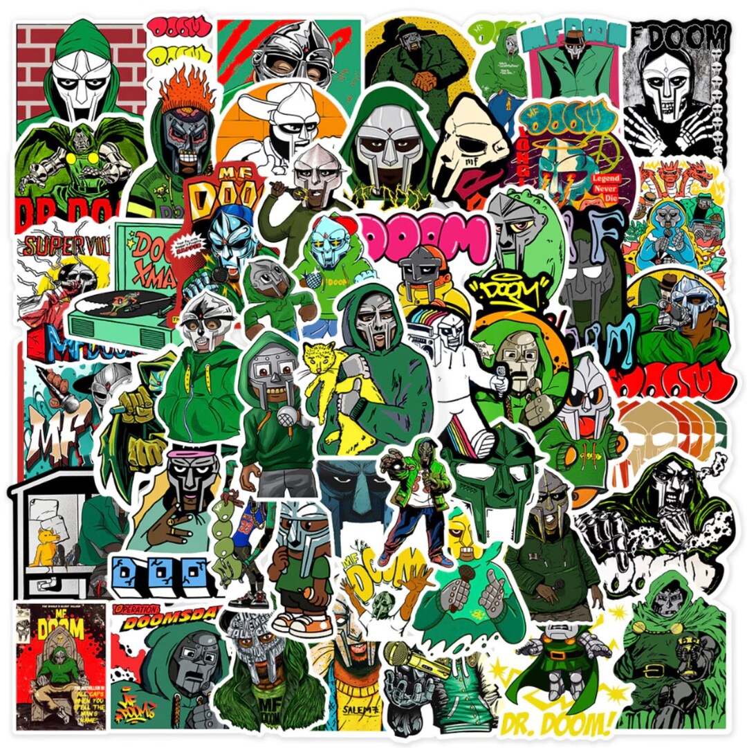 200 Pc MF DOOM Rap Stickers - Rap Music DIY Stickers for Hydroflask ...
