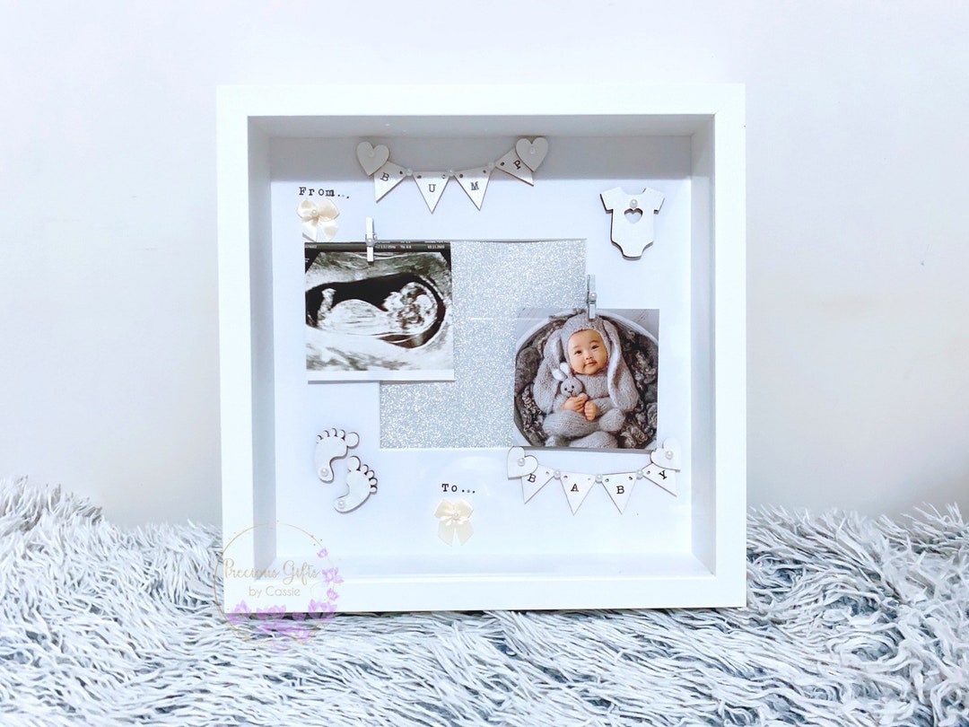 Personalised From Bump to Baby Photo Frame, Scan Photo Frame, New Baby ...