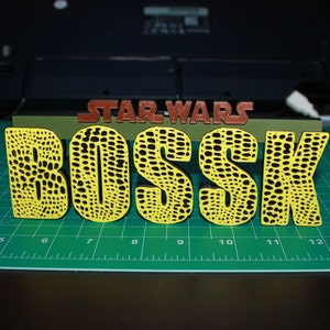 Bossk 3D Printed Comic Logo Art - Etsy