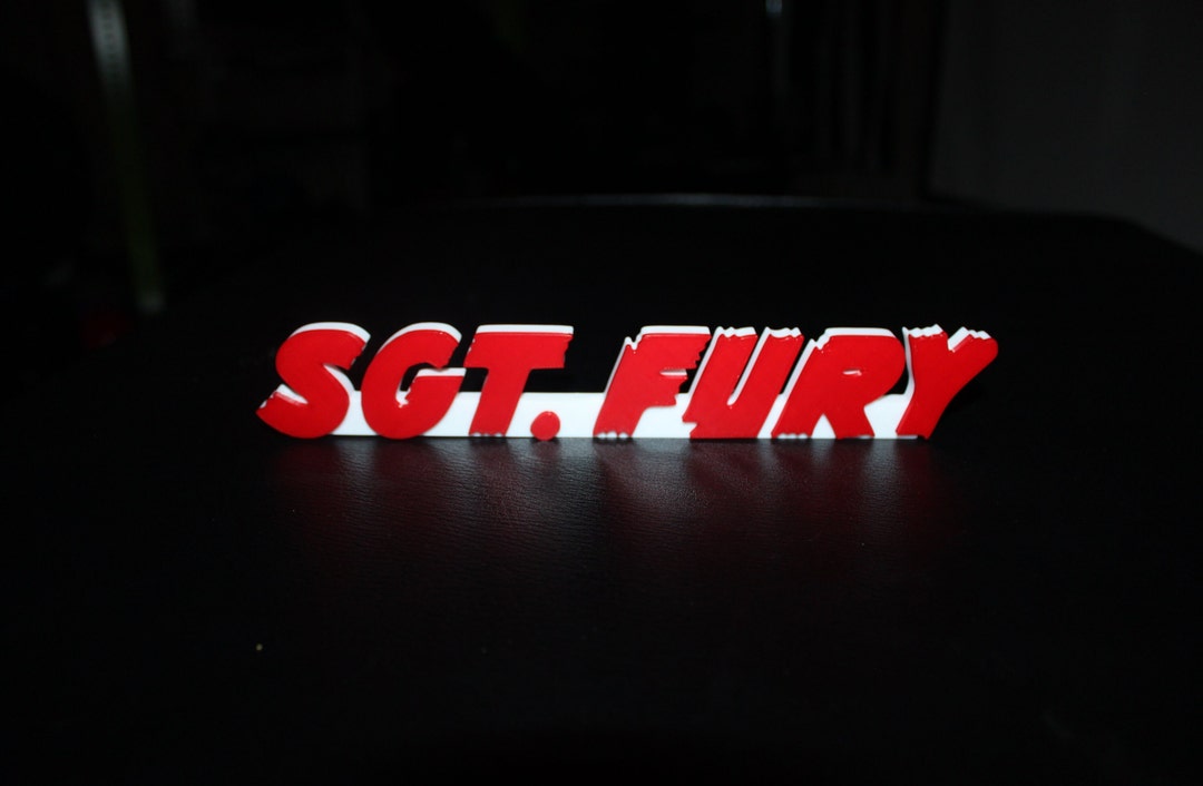 SGT. Fury 3D Printed Comic Logo Art - Etsy Hong Kong