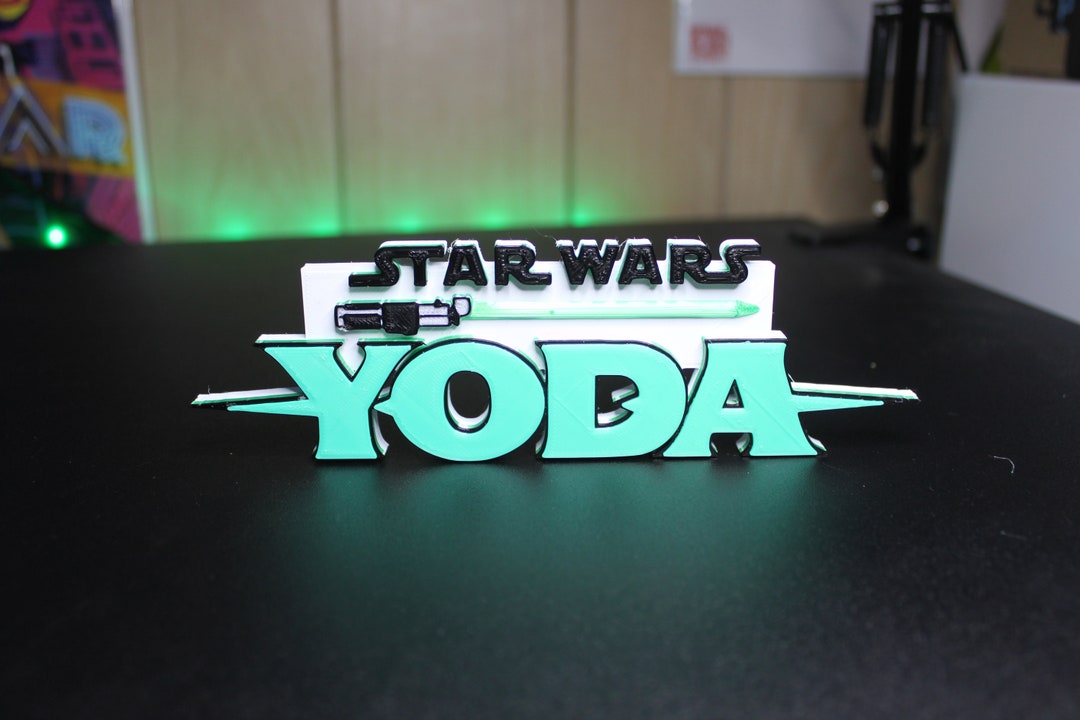 Yoda W/lightsaber 3D Printed Comic Logo Art - Etsy Canada
