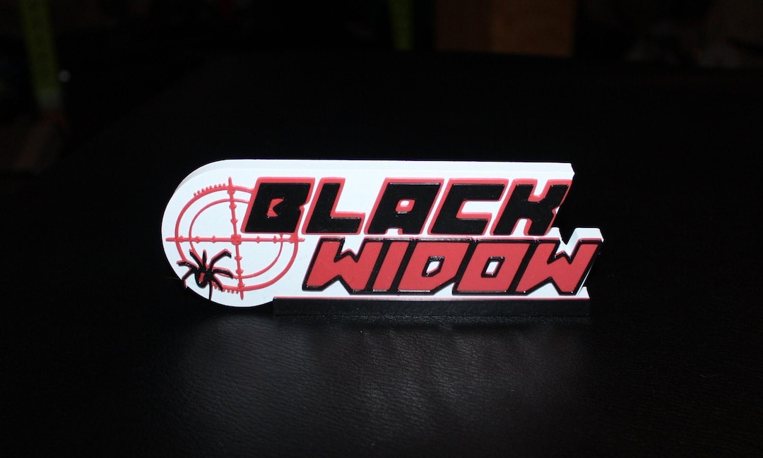 Black Widow 3D Printed Comic Logo Art - Etsy