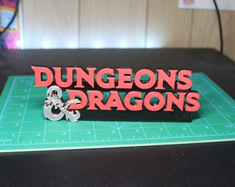 Dungeons and Dragons Sign / Dnd Logo / Bookcase Display / - Etsy