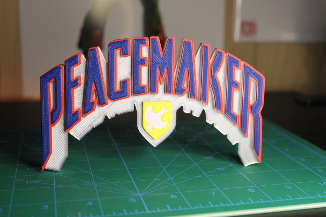 Peacemaker 3D Printed Comic Logo Art - Etsy