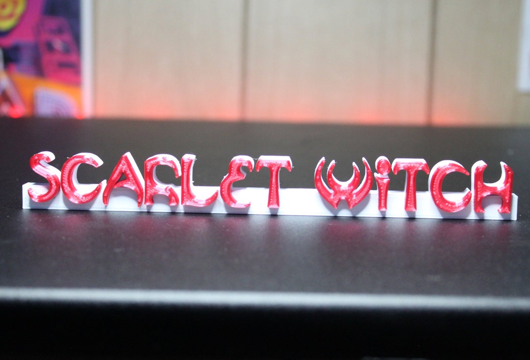 Scarlet Witch 3D Printed Comic Logo Art - Etsy UK