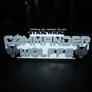Commander Wolffe 3D Printed Logo Art - Etsy
