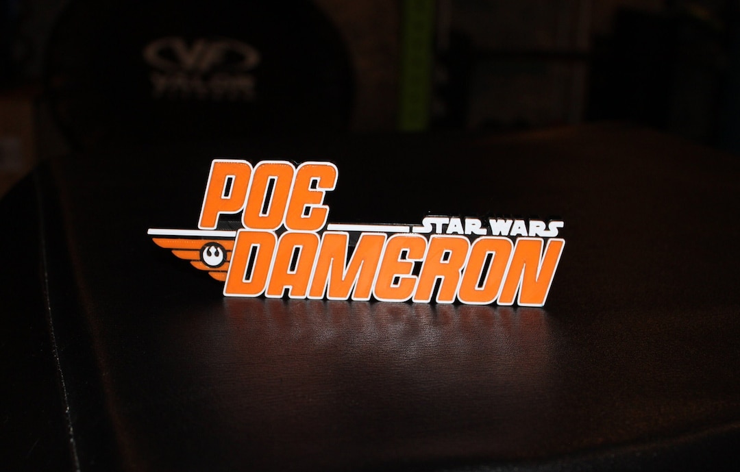 Poe Dameron imprimé en 3D Logo Art - Etsy France