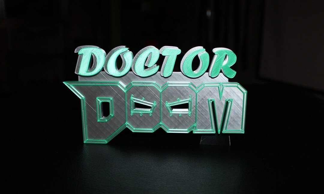 Doctor Doom 3D Printed Comic Logo Art - Etsy