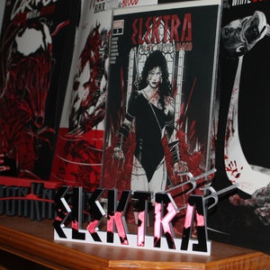Elektra 3D Printed Comic Logo Art - Etsy