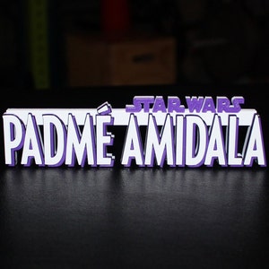 Padme Amidala 3D Printed Comic Logo Art - Etsy