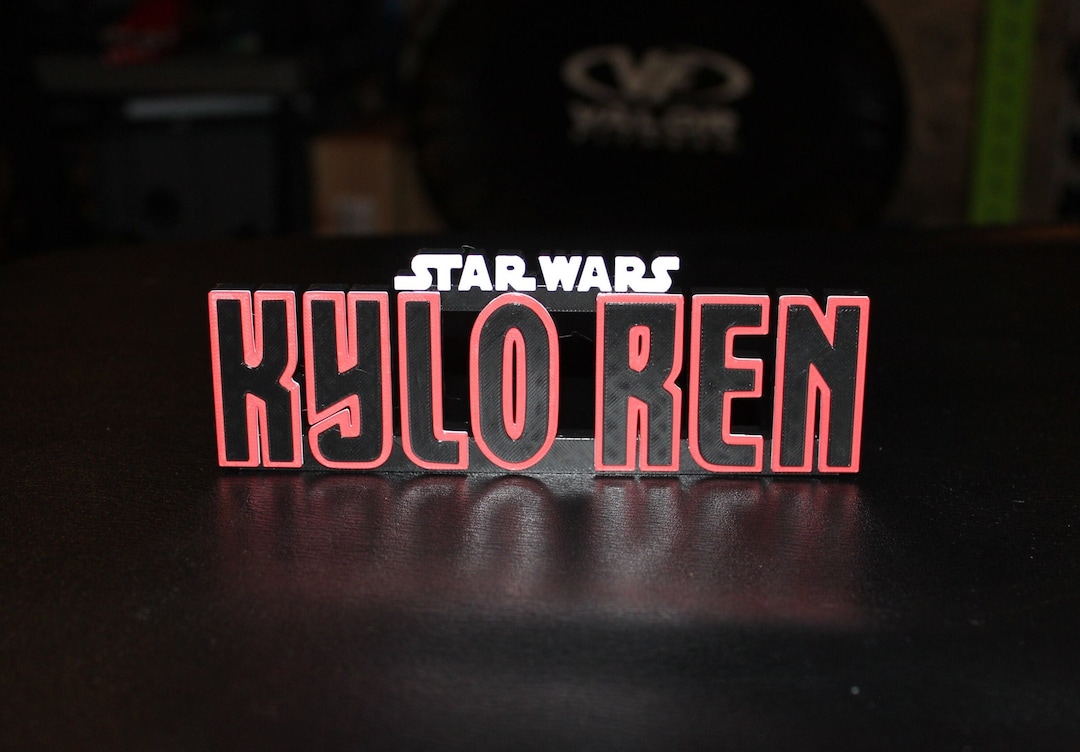 Kylo Ren 3D Printed Comic Logo Art - Etsy