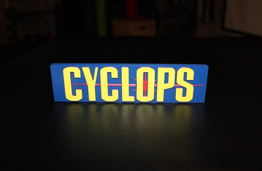 Cyclops 3D Printed Comic Logo Art - Etsy